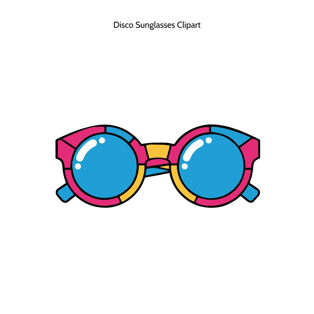 Free Disco Sunglasses Clipart Template to Edit Online