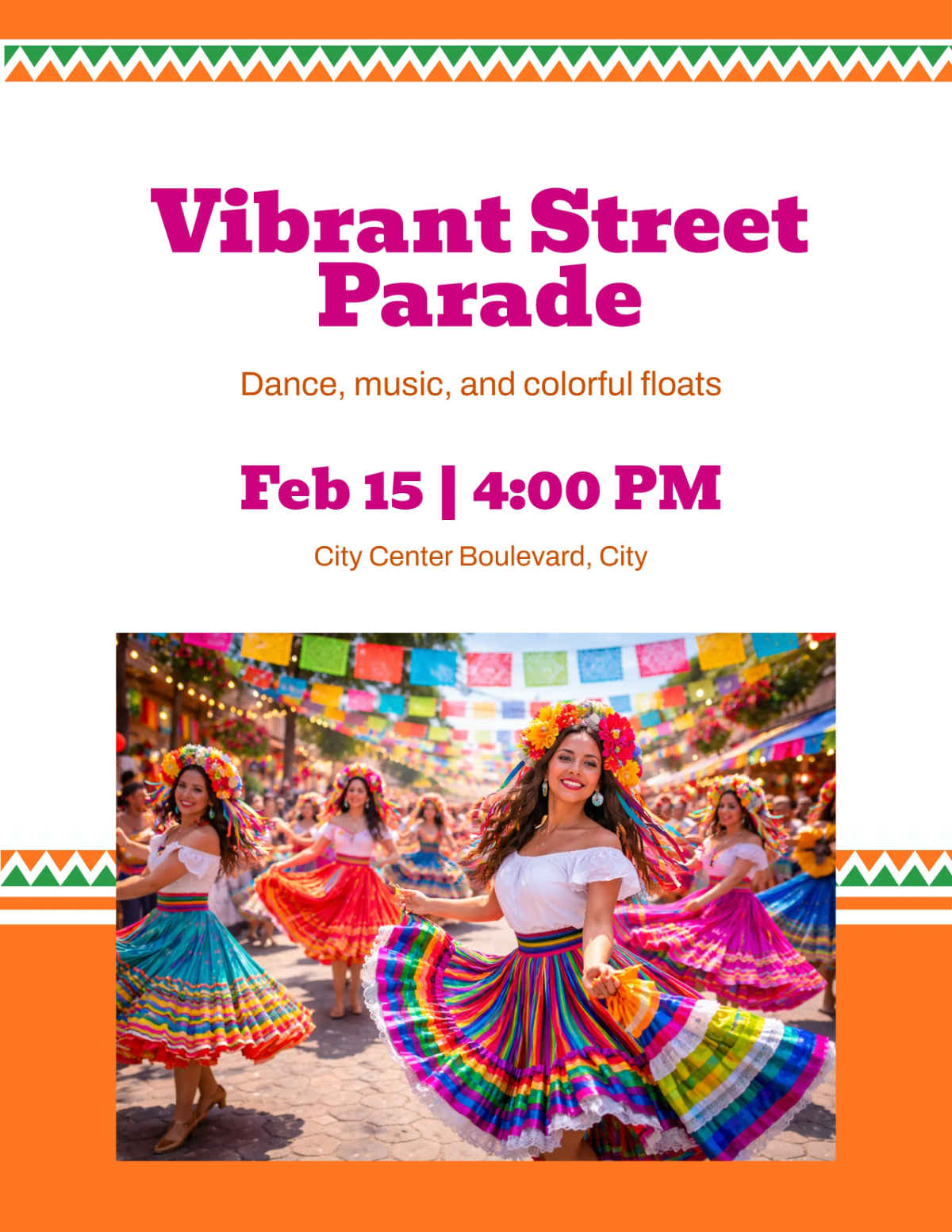 Free Street Parade Cinco De Mayo Flyer Template to Edit Online