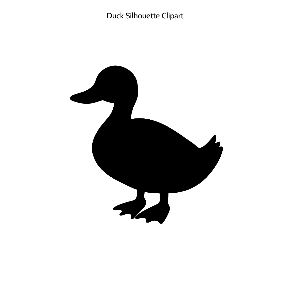 Free Duck Silhouette Clipart Template to Edit Online