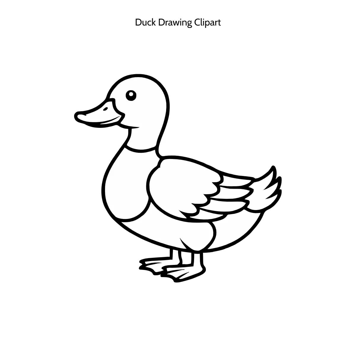 Free Duck Drawing Clipart Template to Edit Online