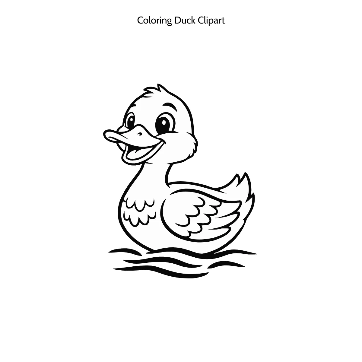 Free Coloring Duck Clipart Template to Edit Online