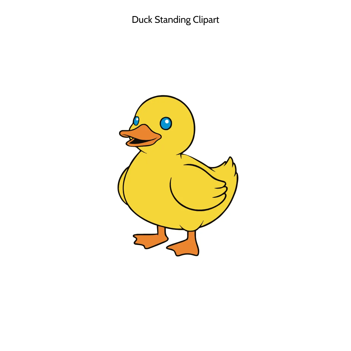 Free Duck Standing Clipart Template to Edit Online