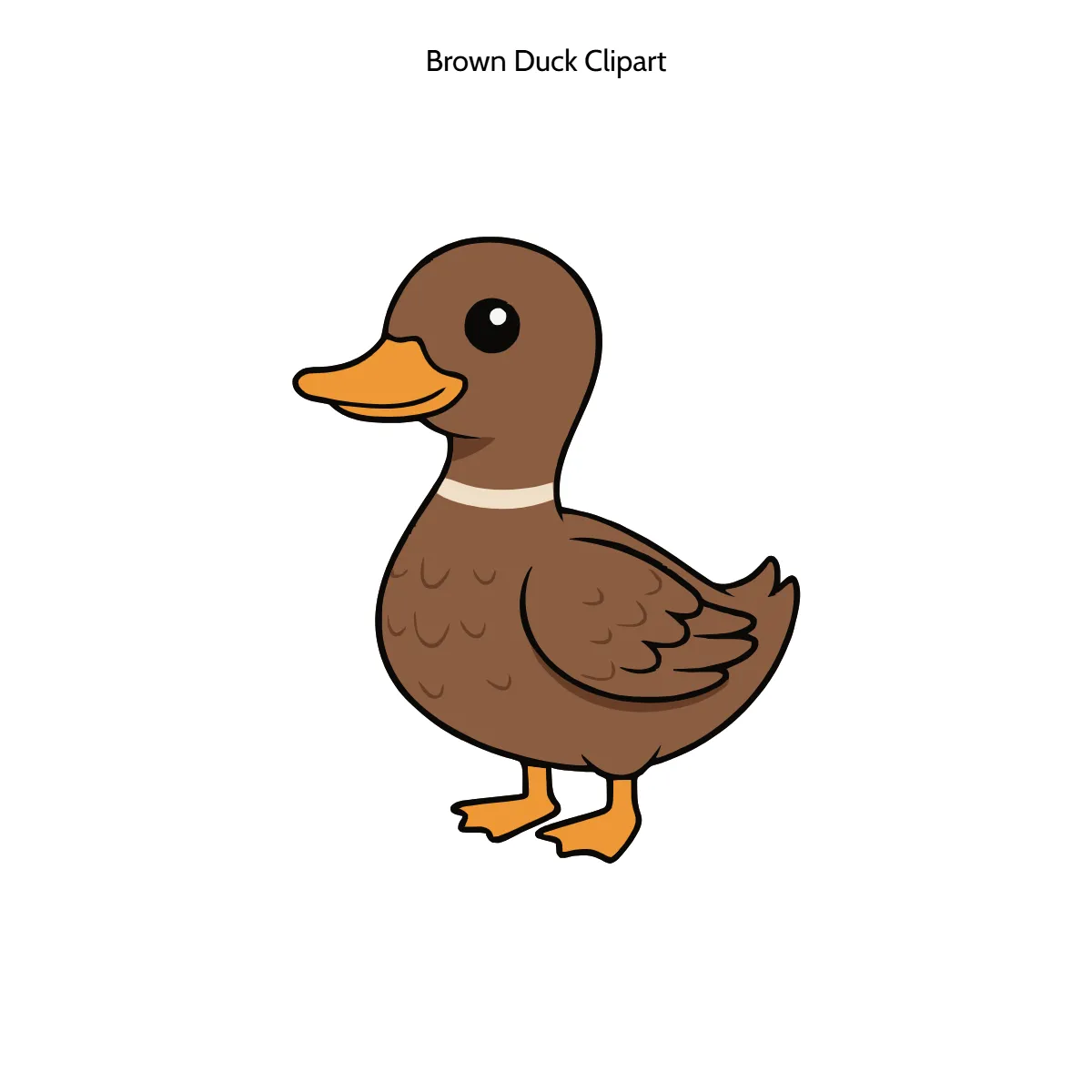 Free Brown Duck Clipart Template to Edit Online