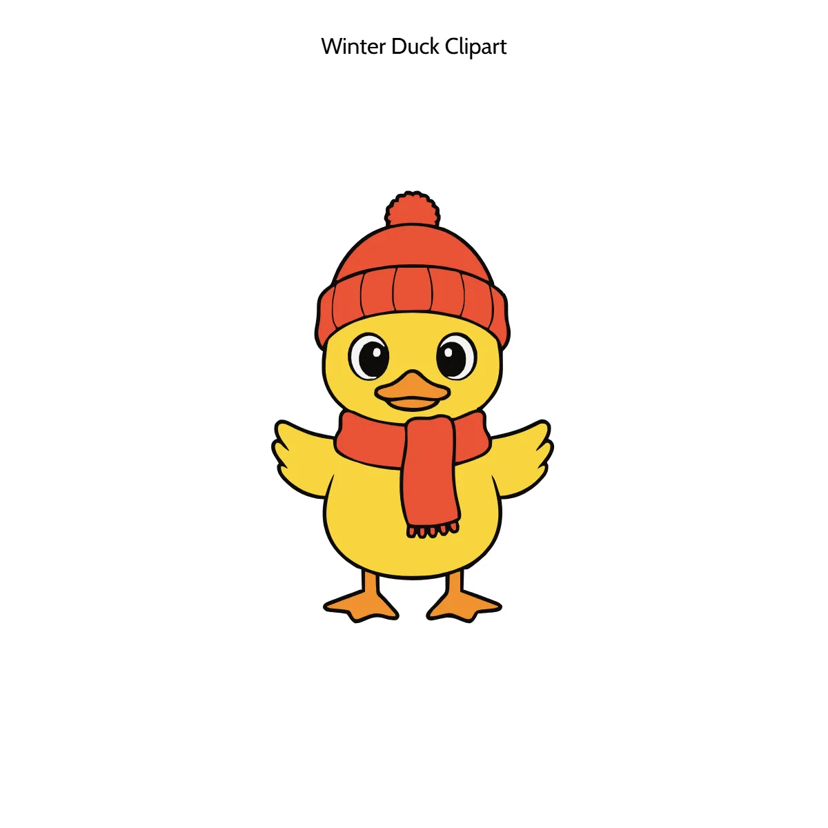 Free Winter Duck Clipart Template to Edit Online