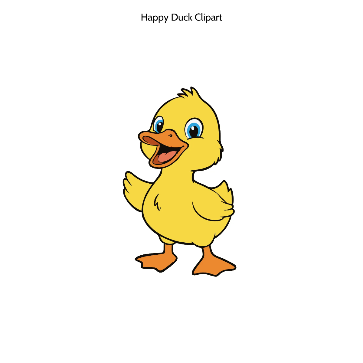 Free Happy Duck Clipart Template to Edit Online