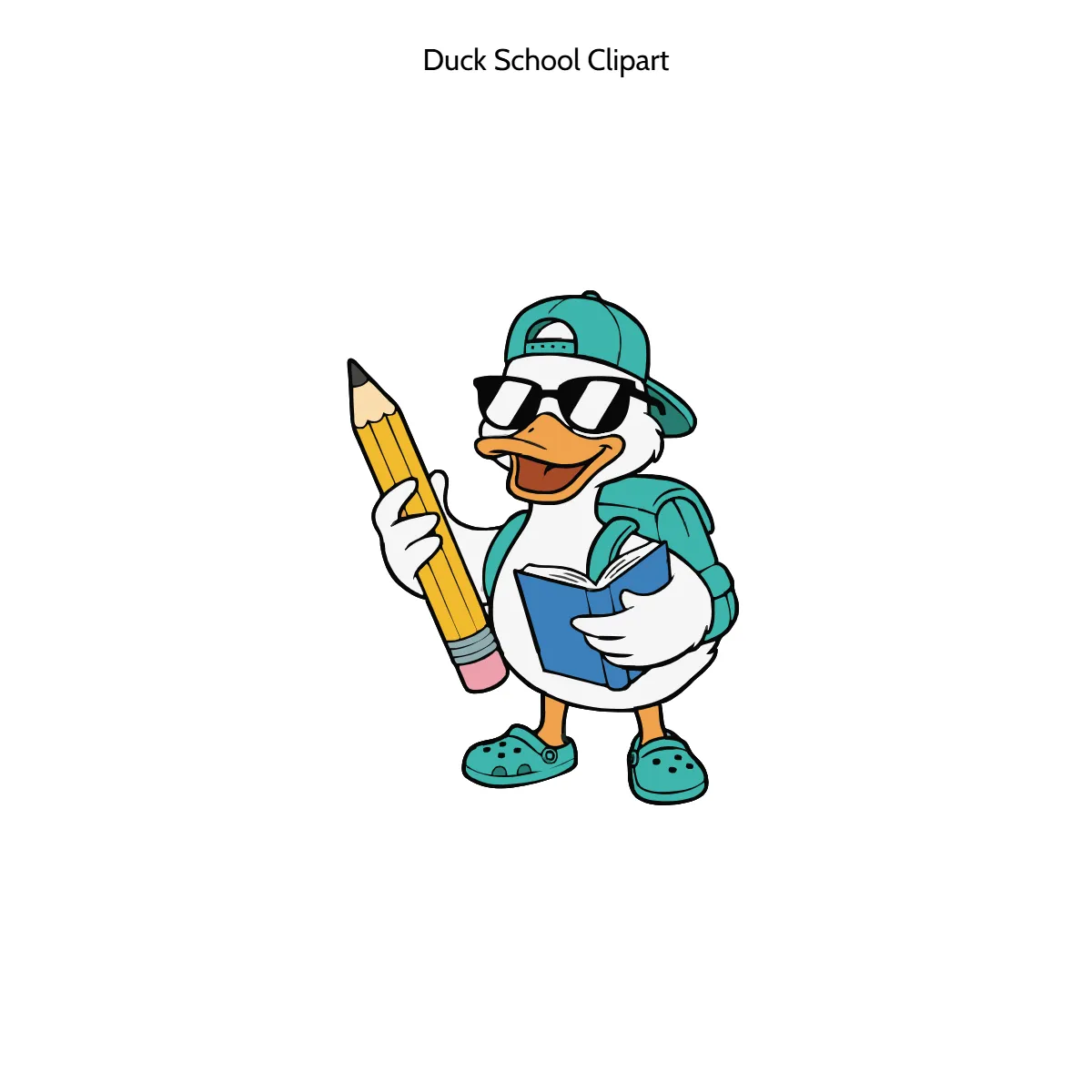 Free Duck School Clipart Template to Edit Online