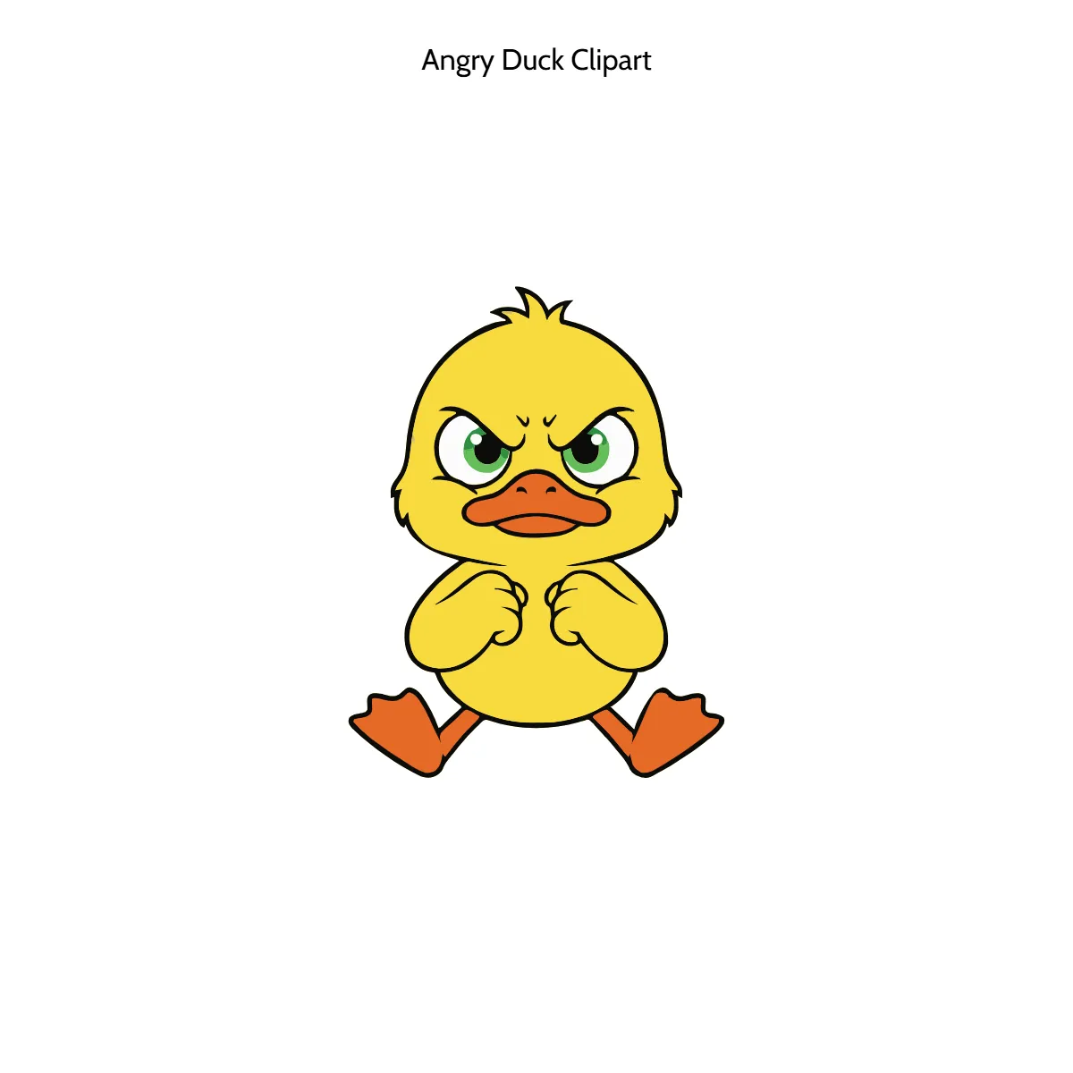Free Angry Duck Clipart Template to Edit Online