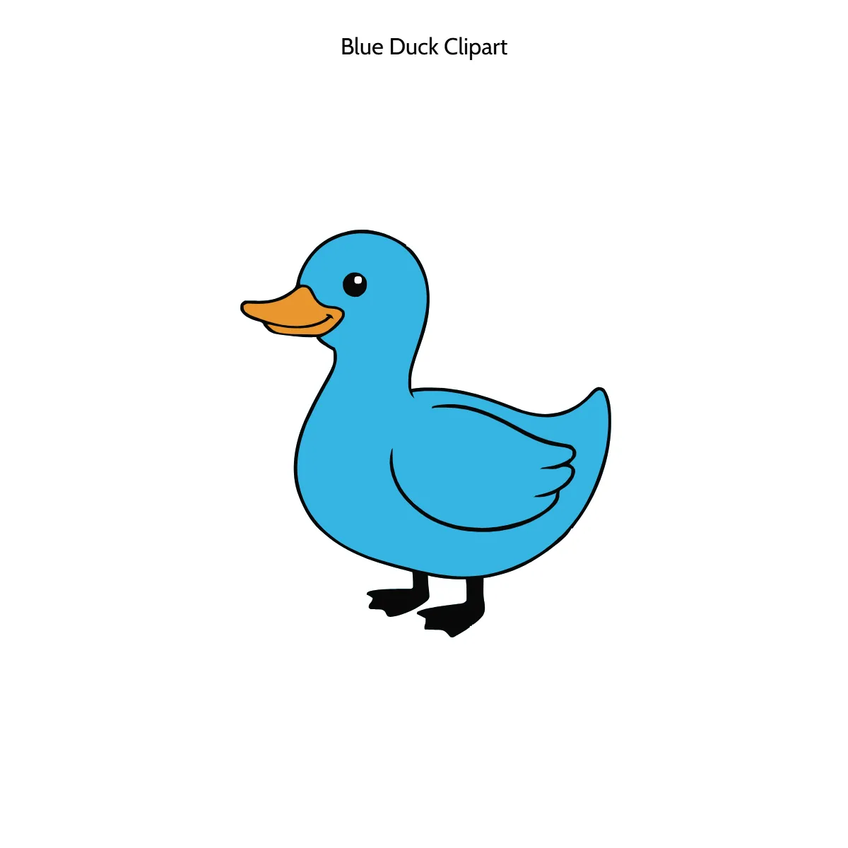 Free Blue Duck Clipart Template to Edit Online