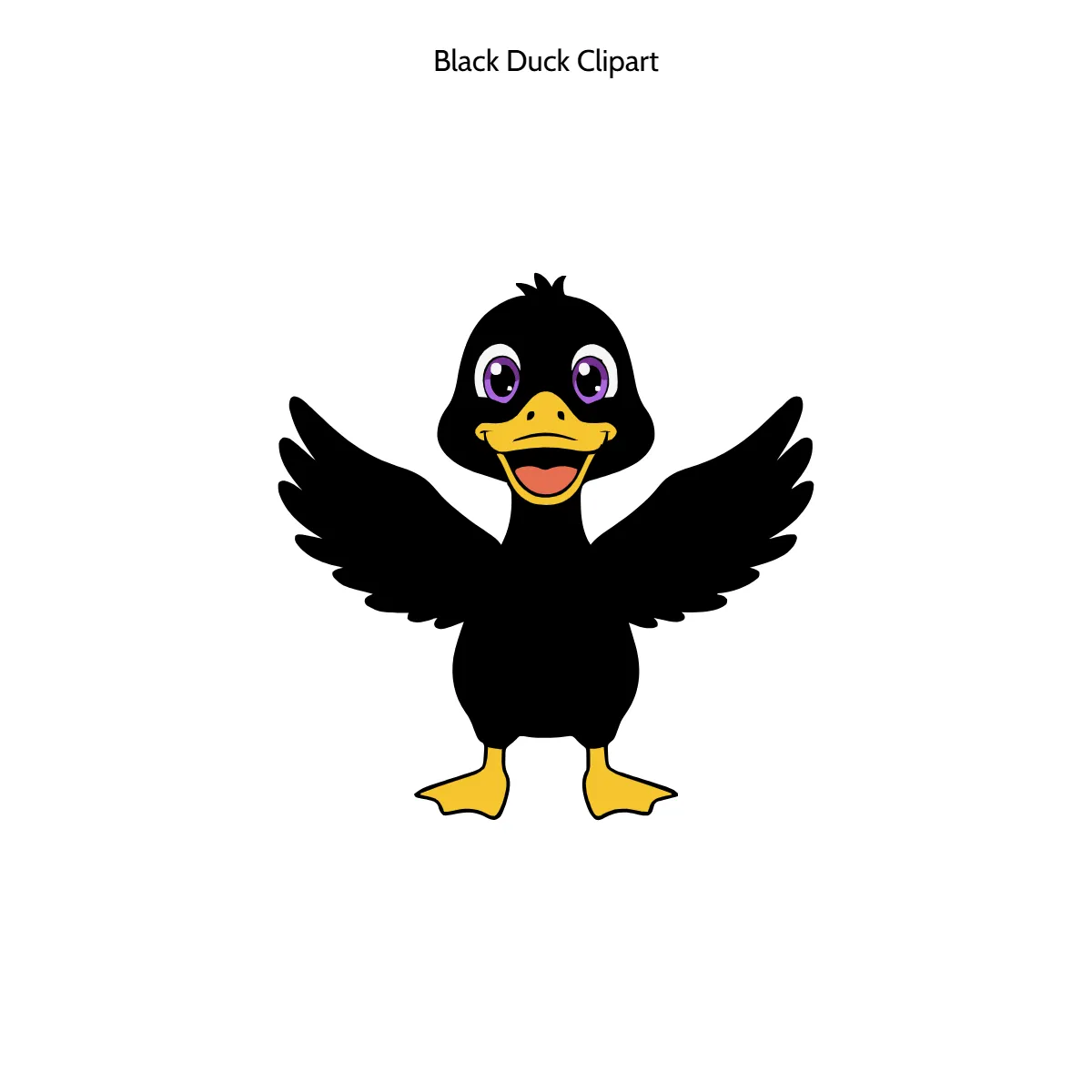 Free Black Duck Clipart Template to Edit Online