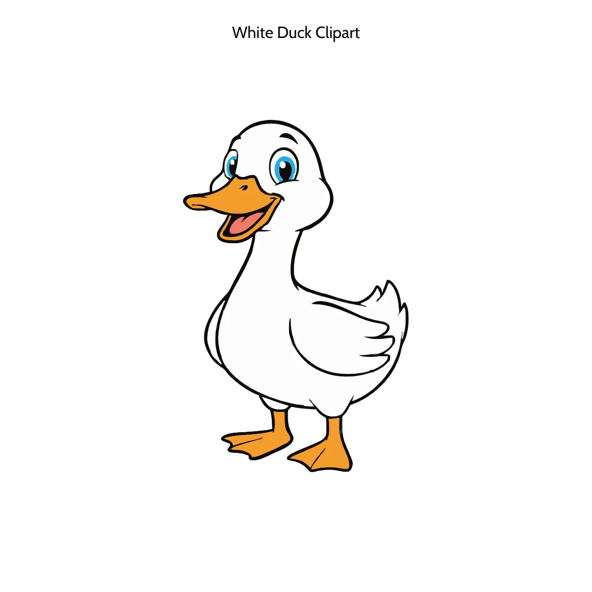 Free White Duck Clipart Template to Edit Online