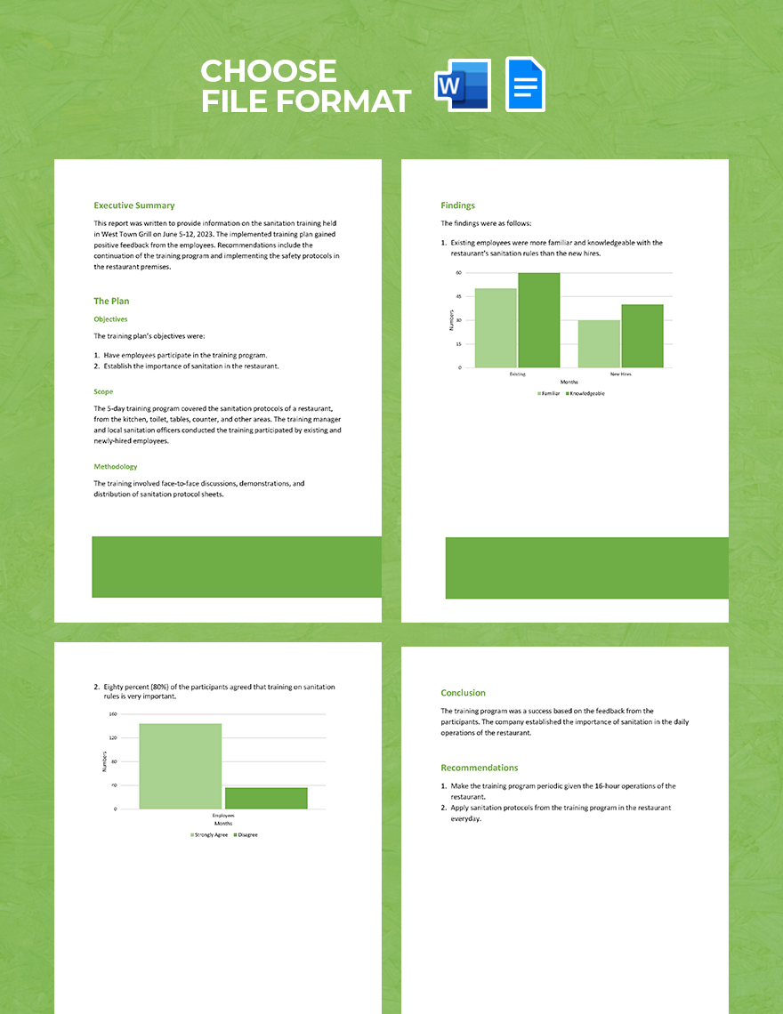 Training Report Format Template - Download in Word, Google Docs ...