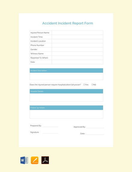 25+ Sample Accident Report Templates - Word, Docs, PDF, Pages