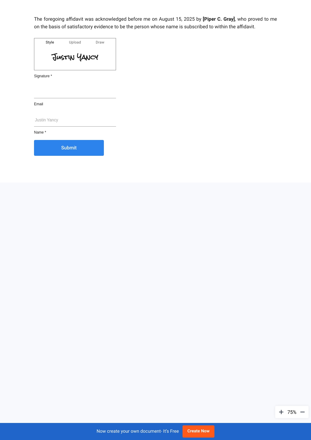 Affidavit of Character Template - Download in Word, Google Docs ...