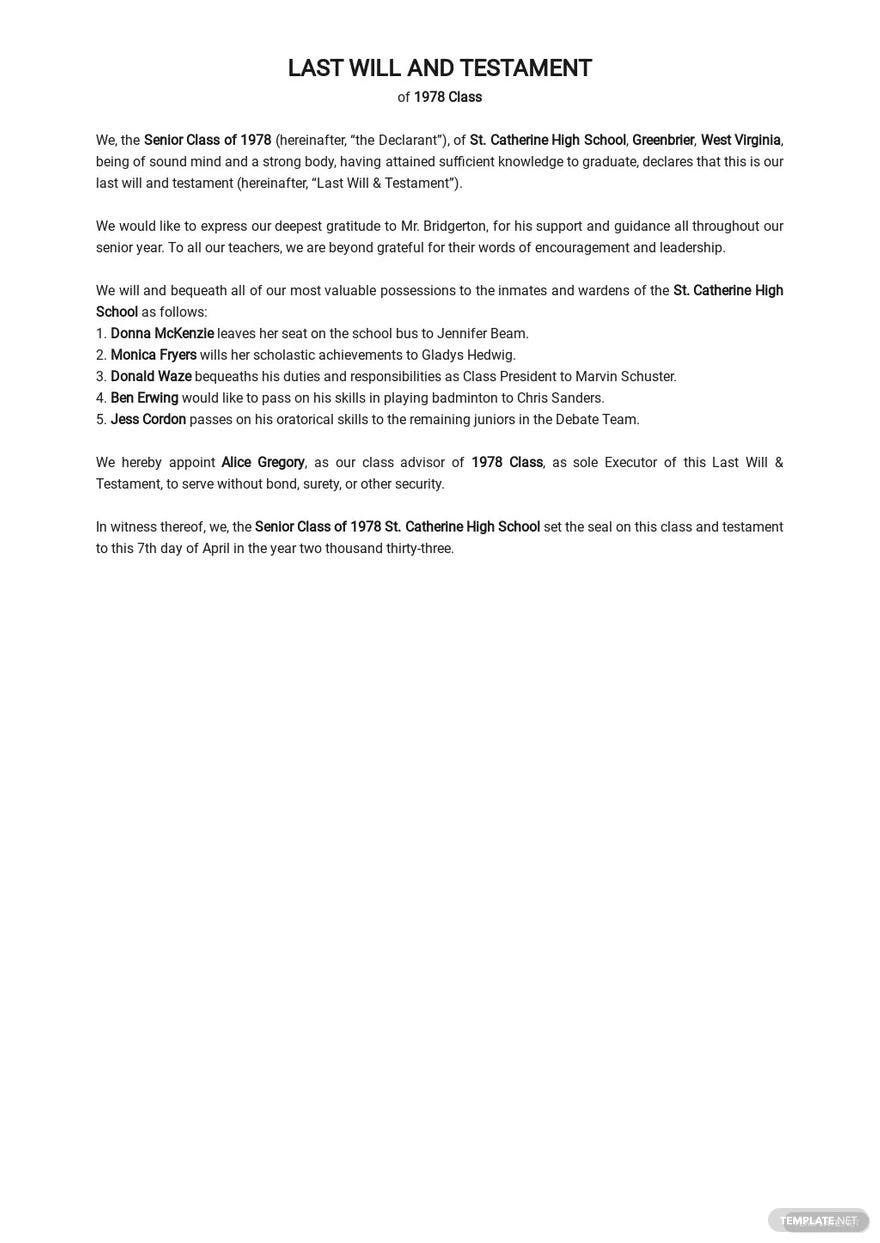 Massachusetts Last Will And Testament Template Google Docs Word 