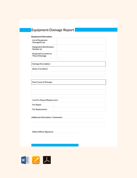 FREE Property Damage Report Template - PDF | Word (DOC) | Apple (MAC ...