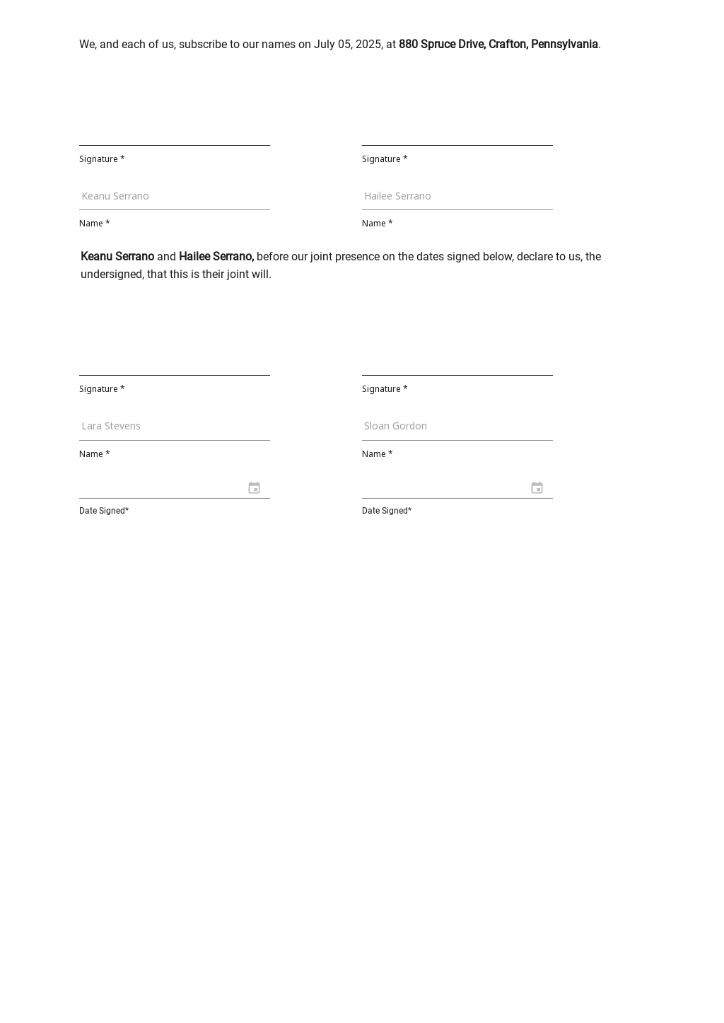 Joint Will in Community of Property Template [Free PDF] - Word | Google ...