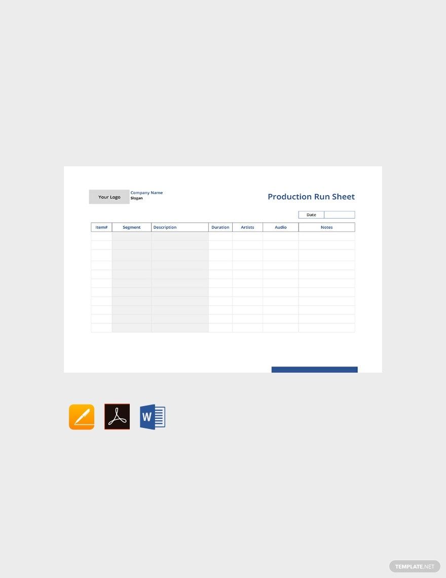 Free Service Rate Sheet Template - Illustrator, Excel, Word, Apple ...