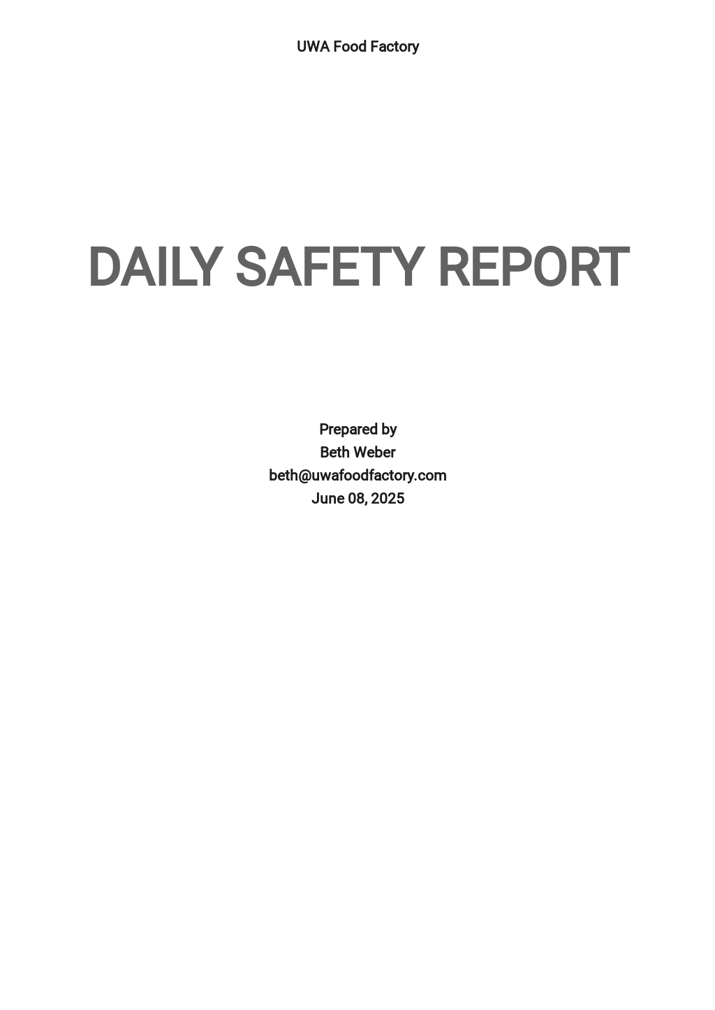 14+ FREE Safety Report Templates [Edit & Download] | Template.net
