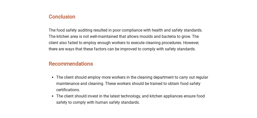FREE Food Safety Internal Audit Report Template - PDF | Word (DOC ...