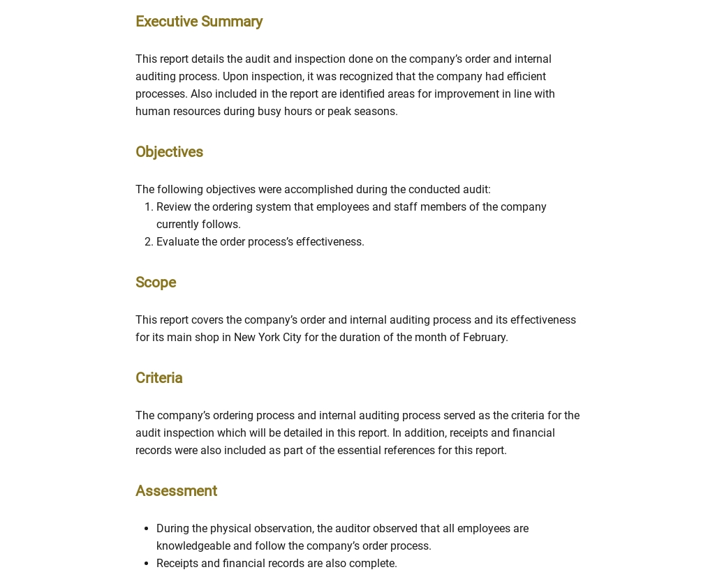 FREE Finance Internal Audit Report Template - PDF | Word (DOC) | Apple ...