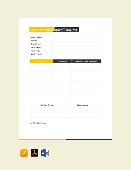 13+ Quality Audit Report Templates - Google Docs, Word, Pages, PDF ...