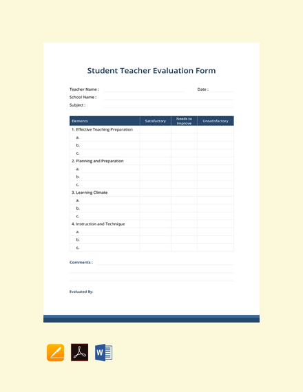 FREE Candidate Evaluation Form Template - PDF | Word | Apple Pages ...