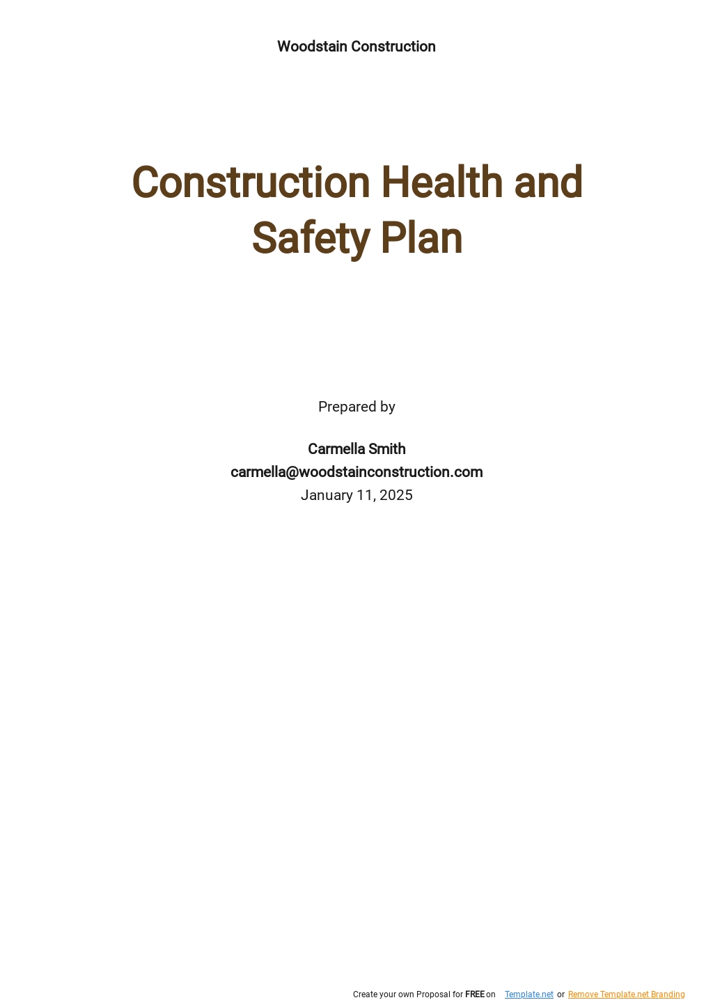 Health And Safety Action Plan Template Google Docs Word Apple Pages 