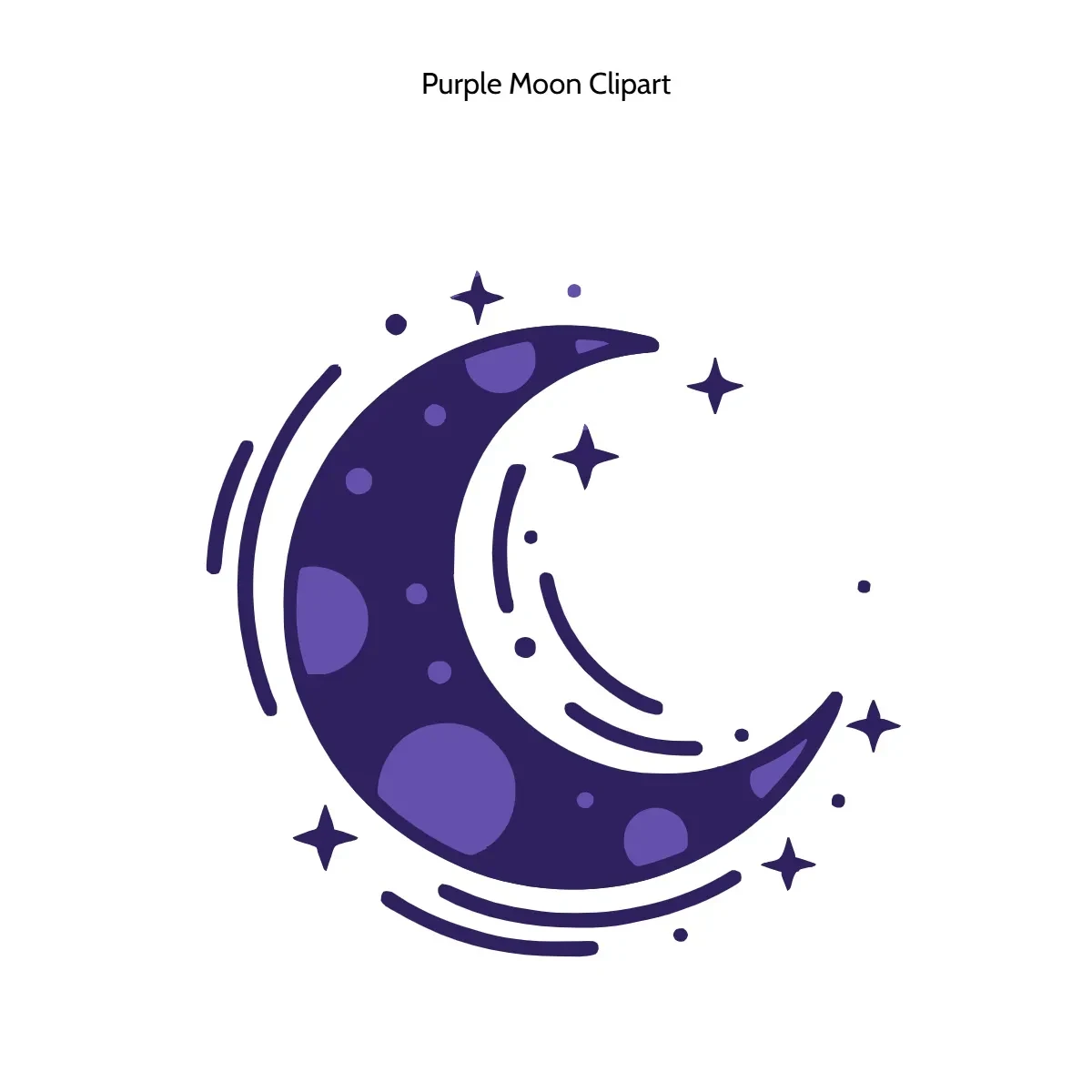 Free Purple Moon Clipart Template to Edit Online