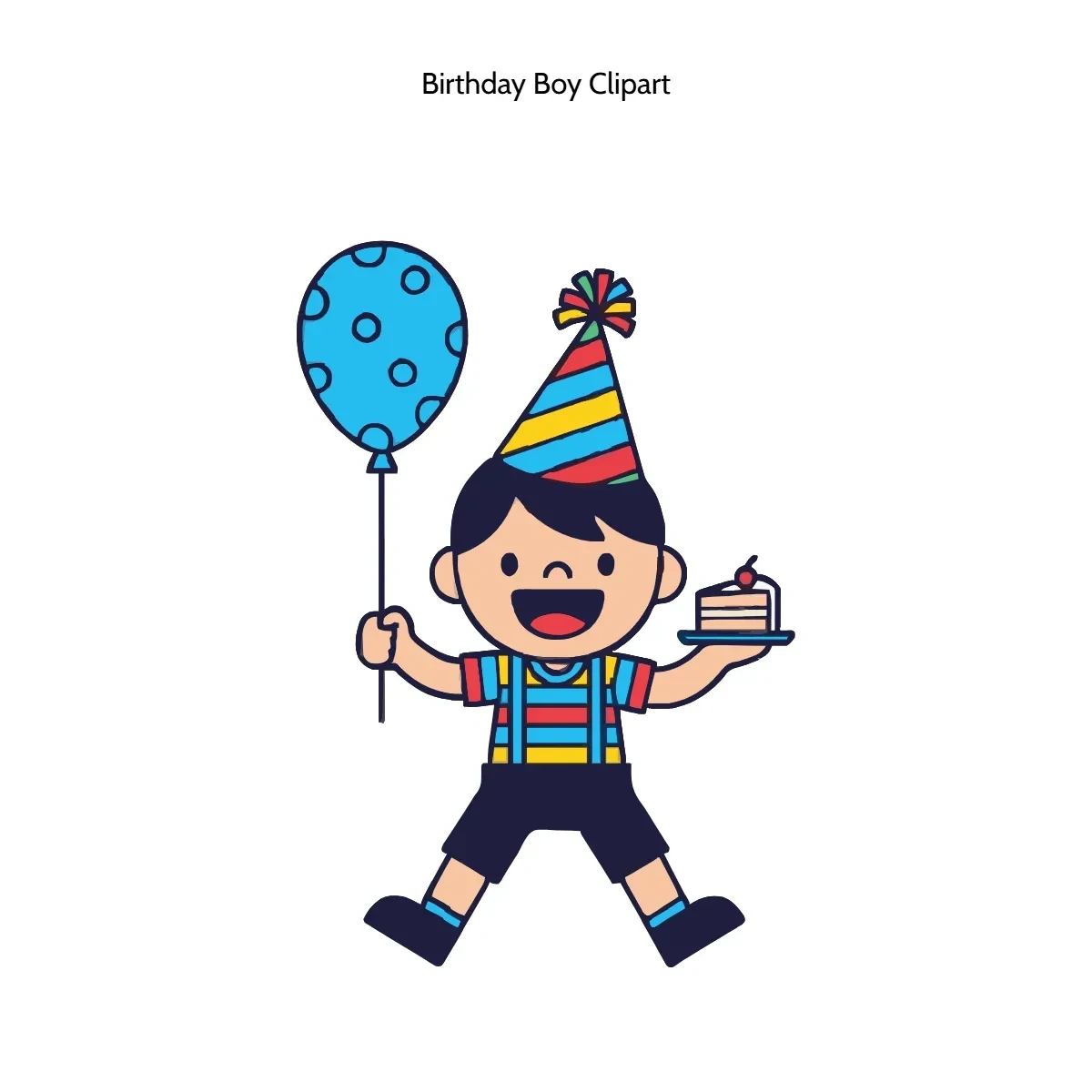 Free Birthday Boy Clipart Template to Edit Online