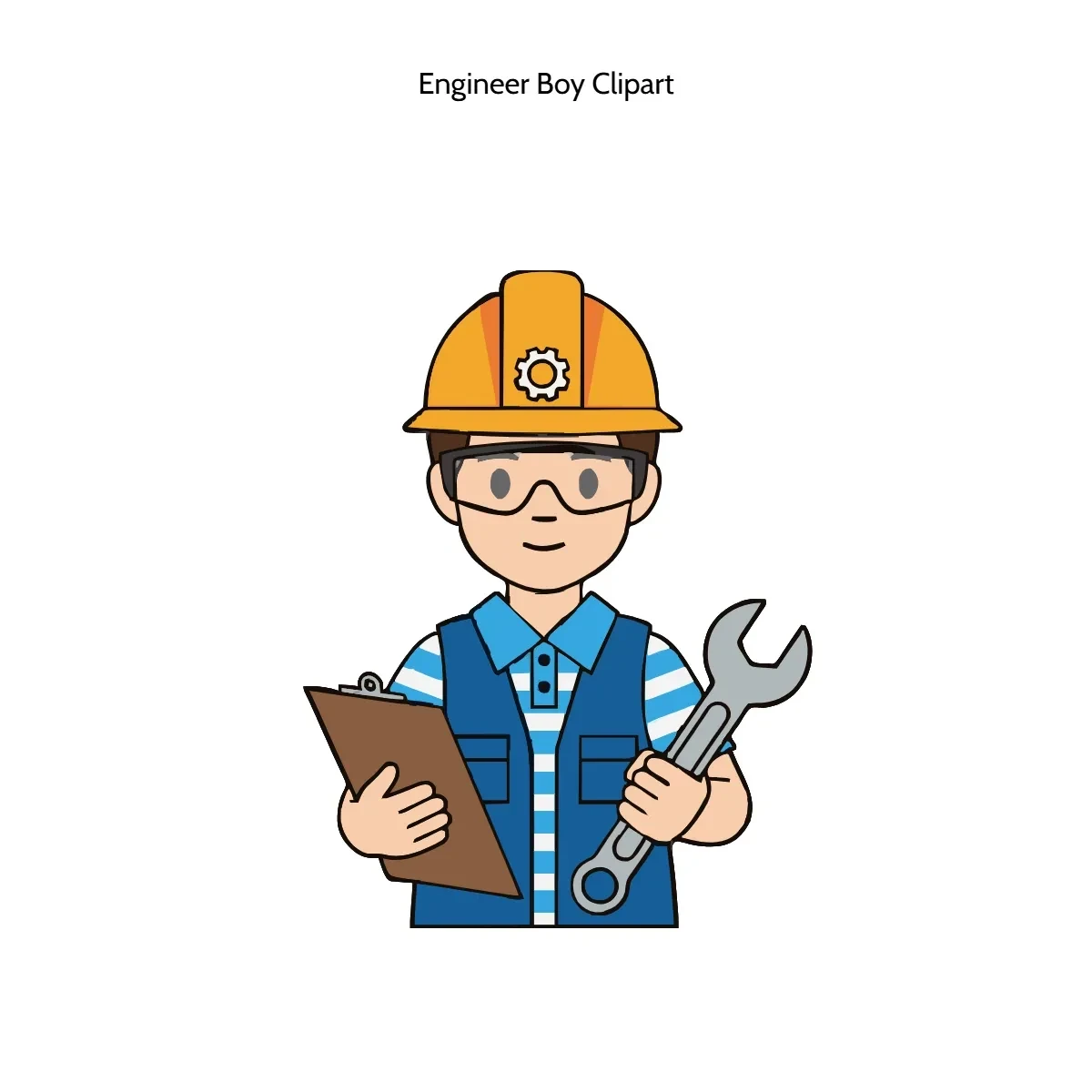 Free Engineer Boy Clipart Template to Edit Online
