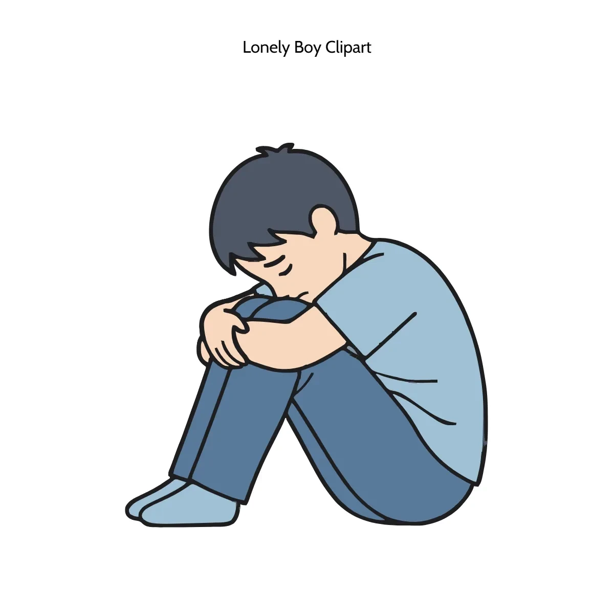 Free Lonely Boy Clipart Template to Edit Online