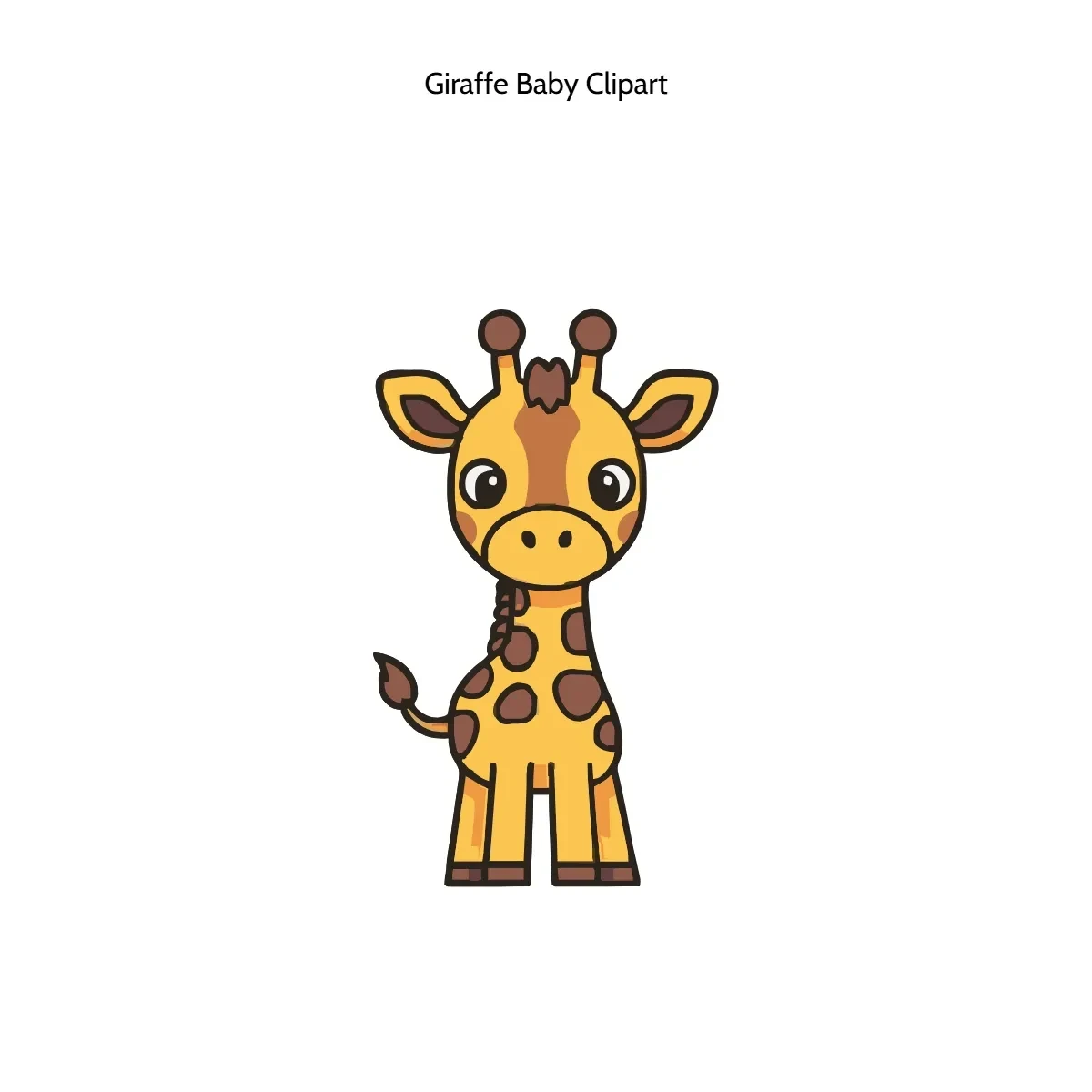 Free Giraffe Baby Clipart Template to Edit Online
