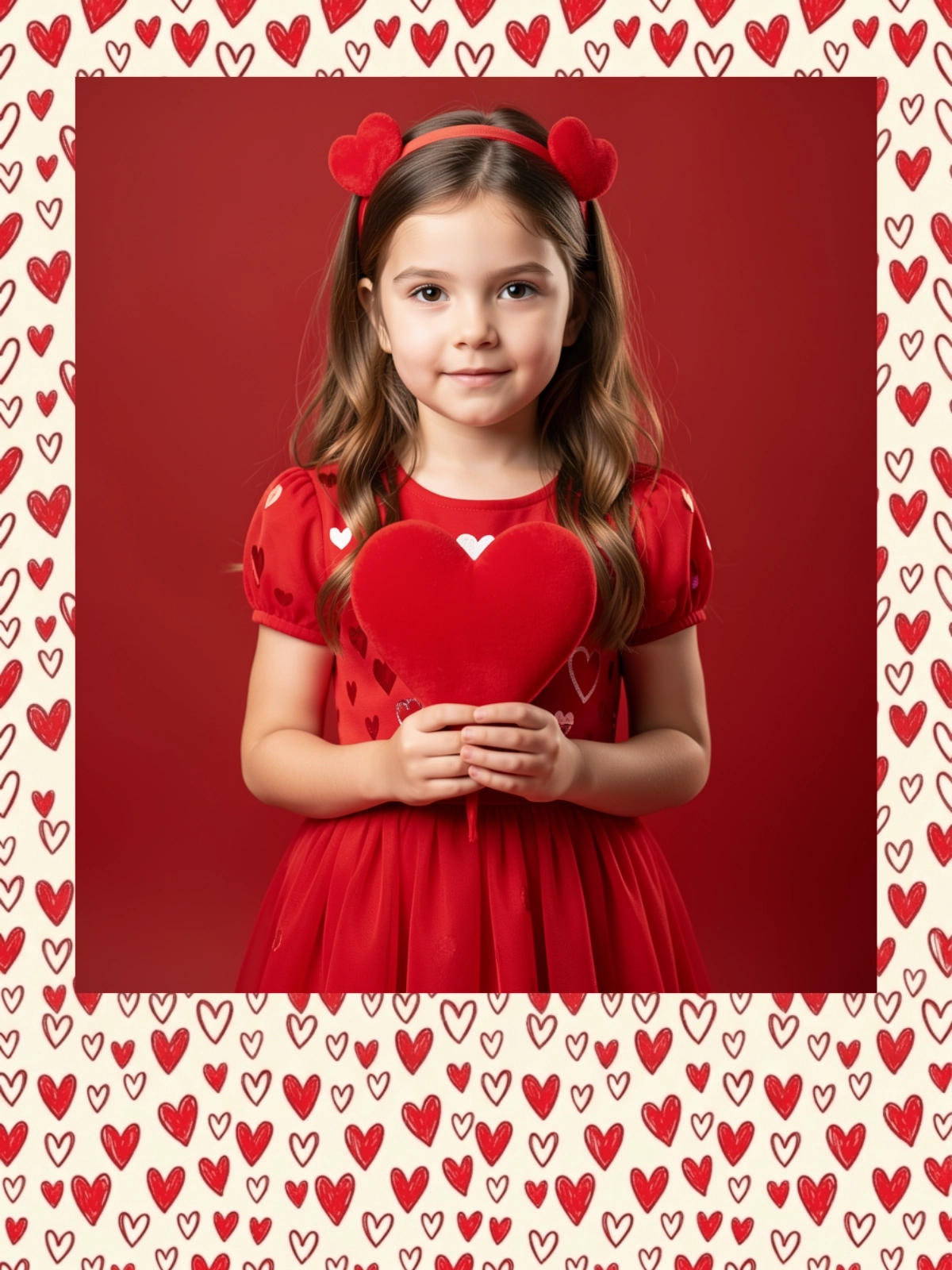 Free Heart Photo Border Template to Edit Online