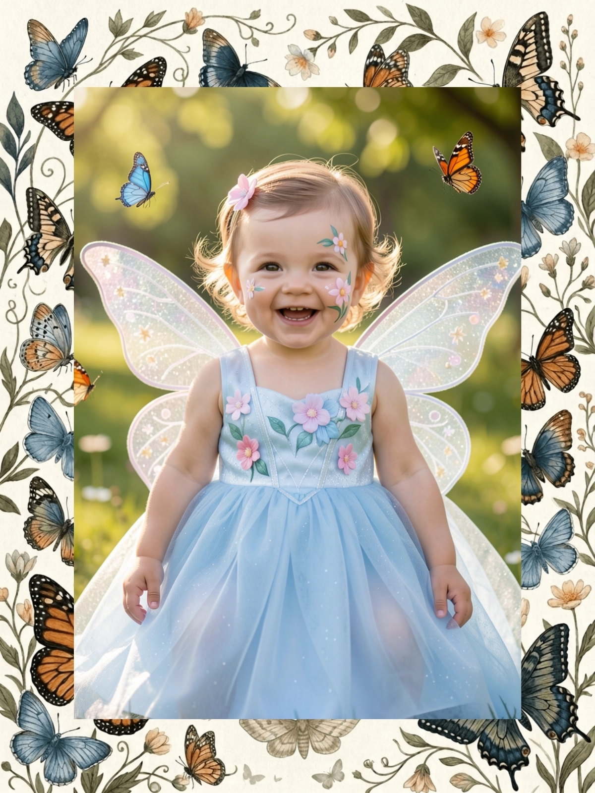 Free Butterfly Photo Border Template to Edit Online