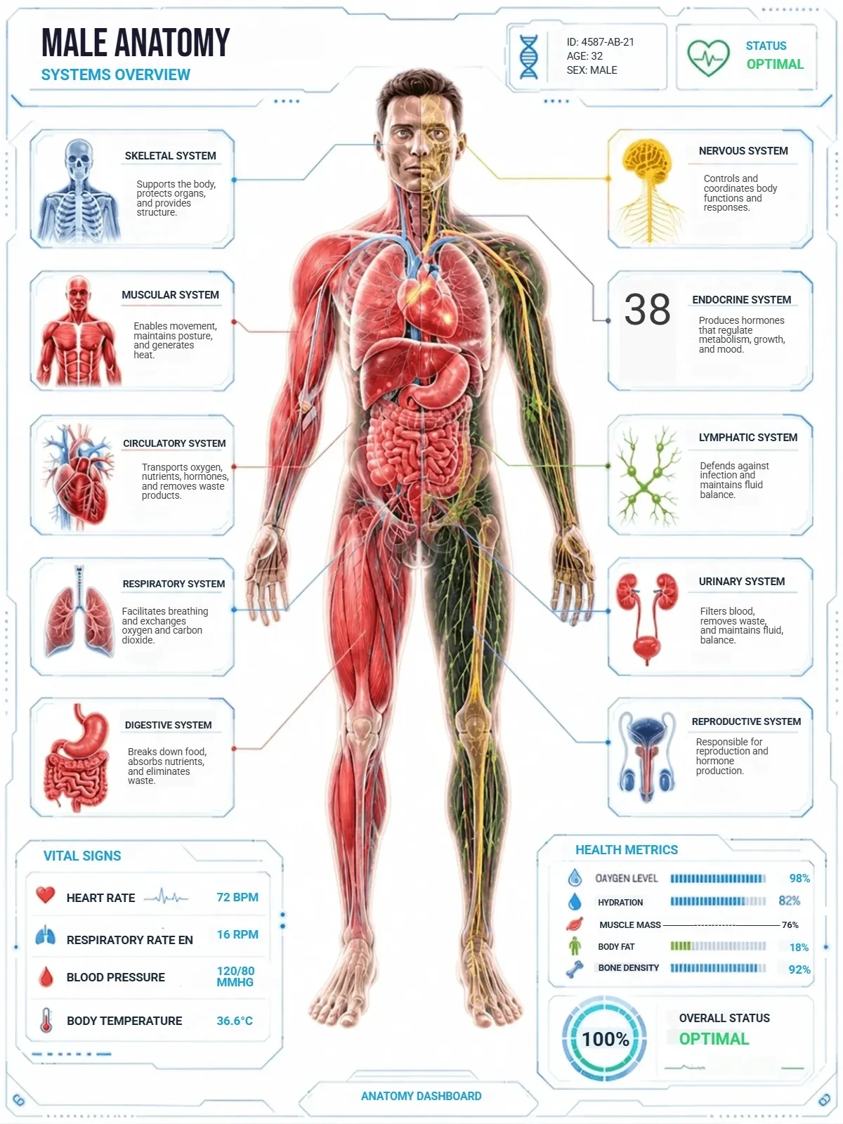 Free Male Anatomy Template to Edit Online