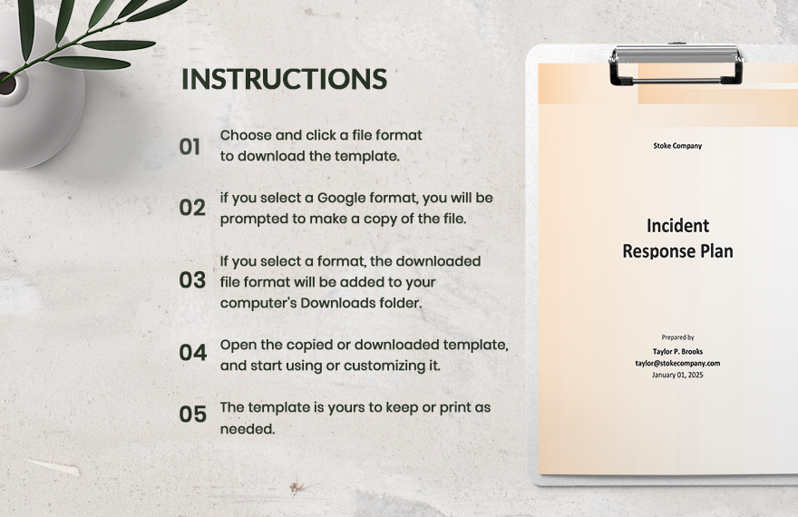 Incident Response Plan Template - Google Docs, Word, Apple Pages, PDF ...