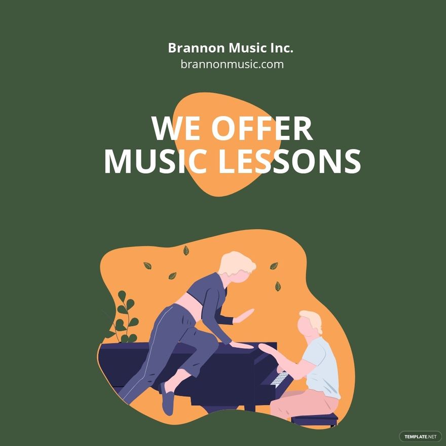 Free Music Lessons Instagram Post Template Template