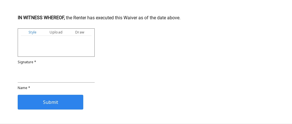 Damage Waiver Form Template - Download in Word, Google Docs | Template.net