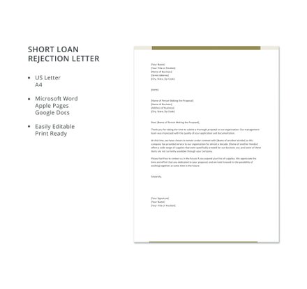 Loan Sanction Letter Template: Download 700+ Letters in Word, Pages ...
