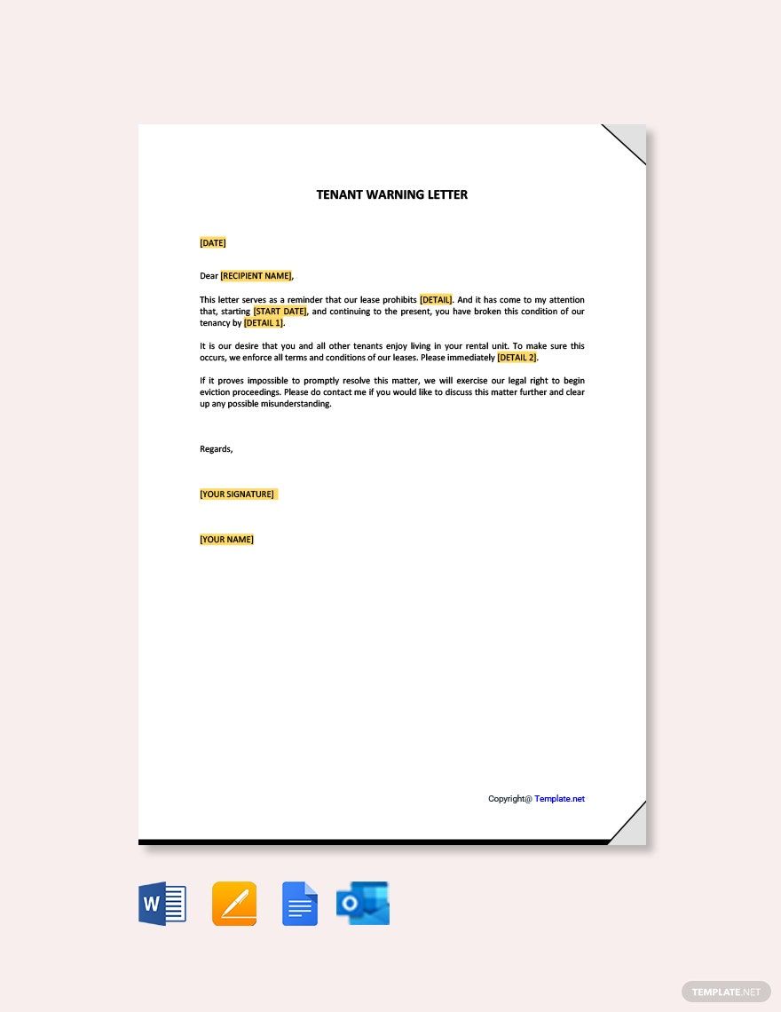 Warning Letter For Violation Of Company Policy Template Word Template