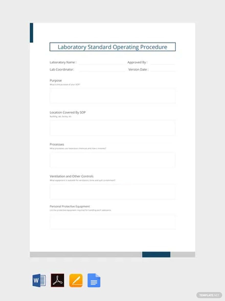 Warehouse Standard Operating Procedure Template - Google Docs, Word ...