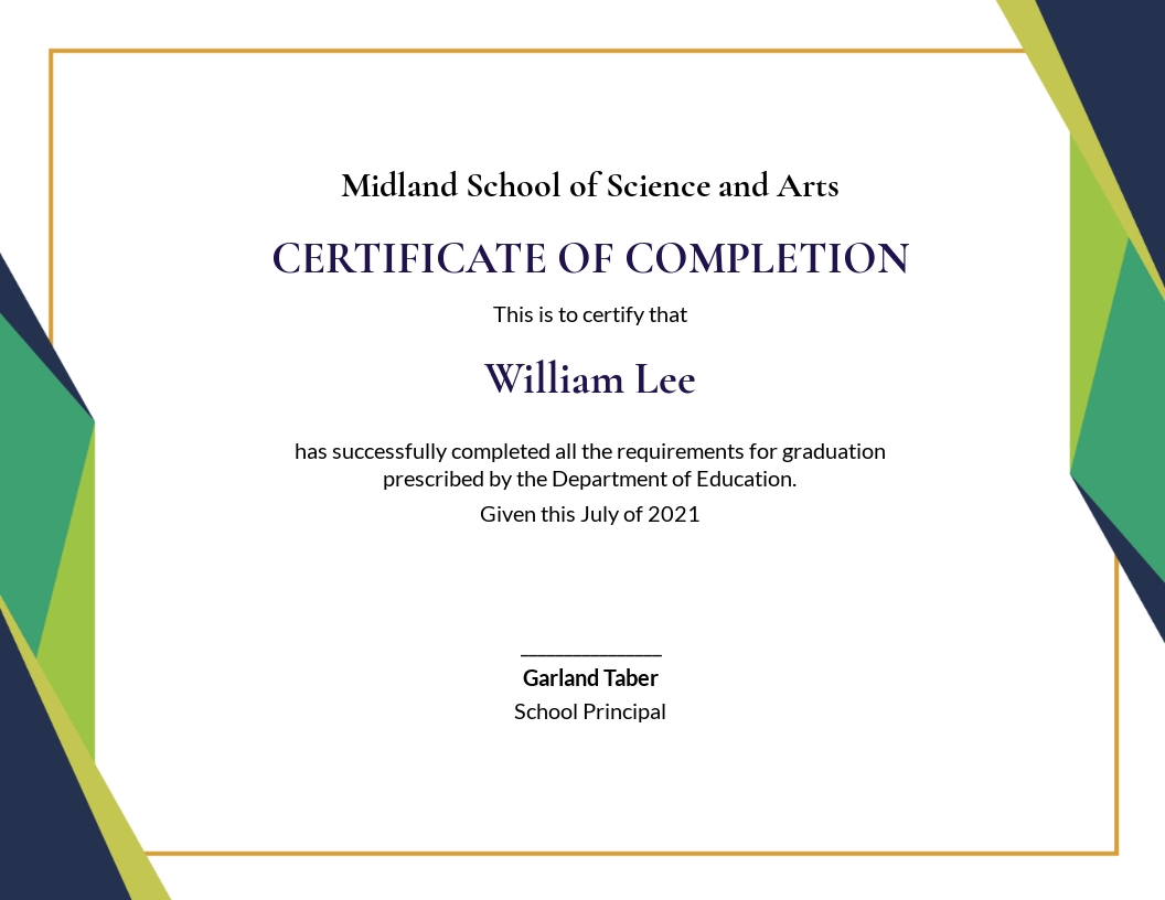 Graduation Certificate Template Word