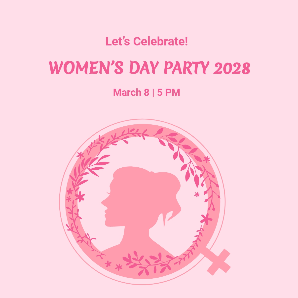 Free Women's Day Celebration Linkedin Post Template