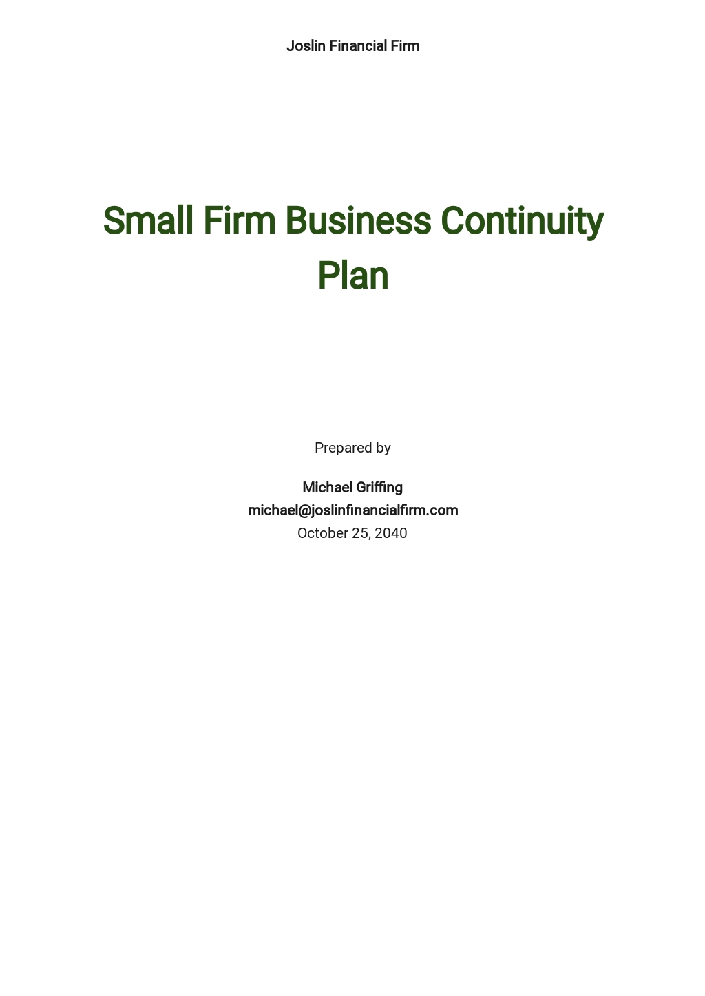 Work From Home Business Continuity Plan Template Google Docs Word 