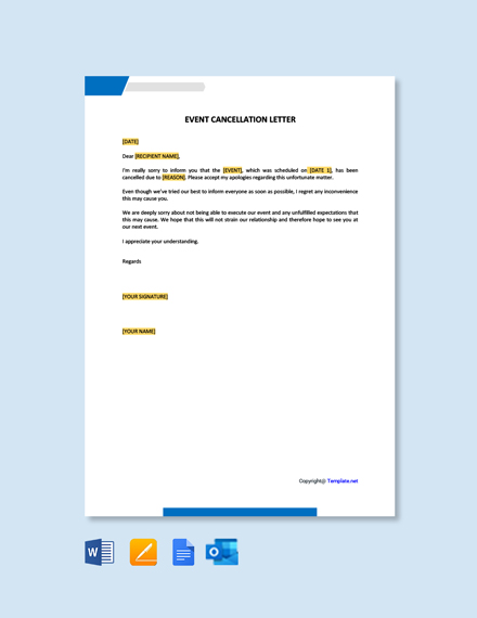FREE Event Cancellation Letter Template Word DOC Google Docs 