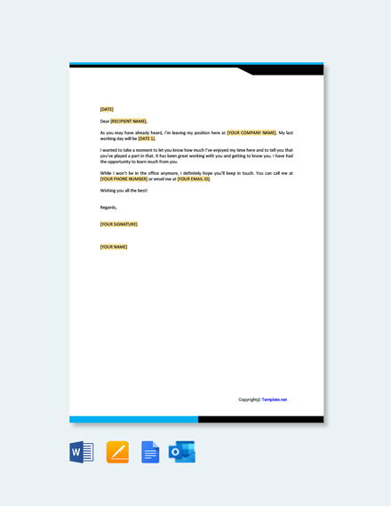 Reference Letter For Employee Leaving Template Google Docs Word Template