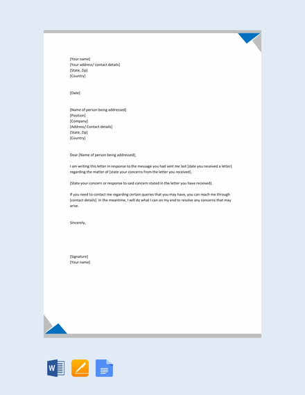 FREE Response to Demand Letter From Attorney Template - Word | Google ...