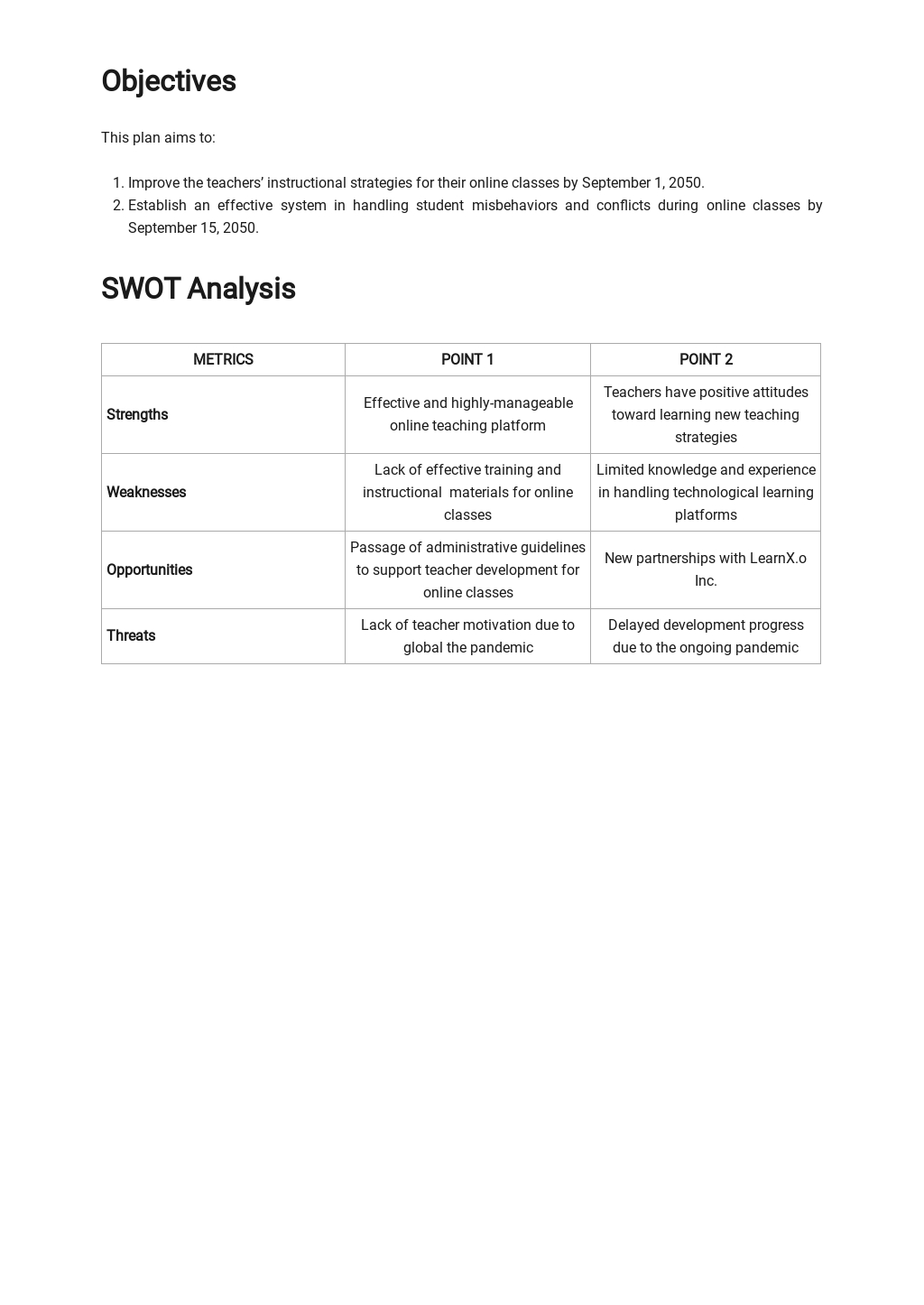 Teacher Improvement Plan Template - Word | Google Docs Teacher Improvement Plan Template - Word | Google Docs