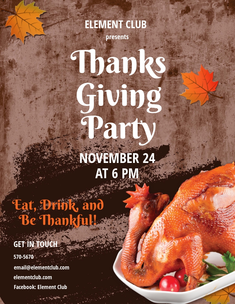 Attractive Thanksgiving Flyer Template Free PDF Word PSD Apple 
