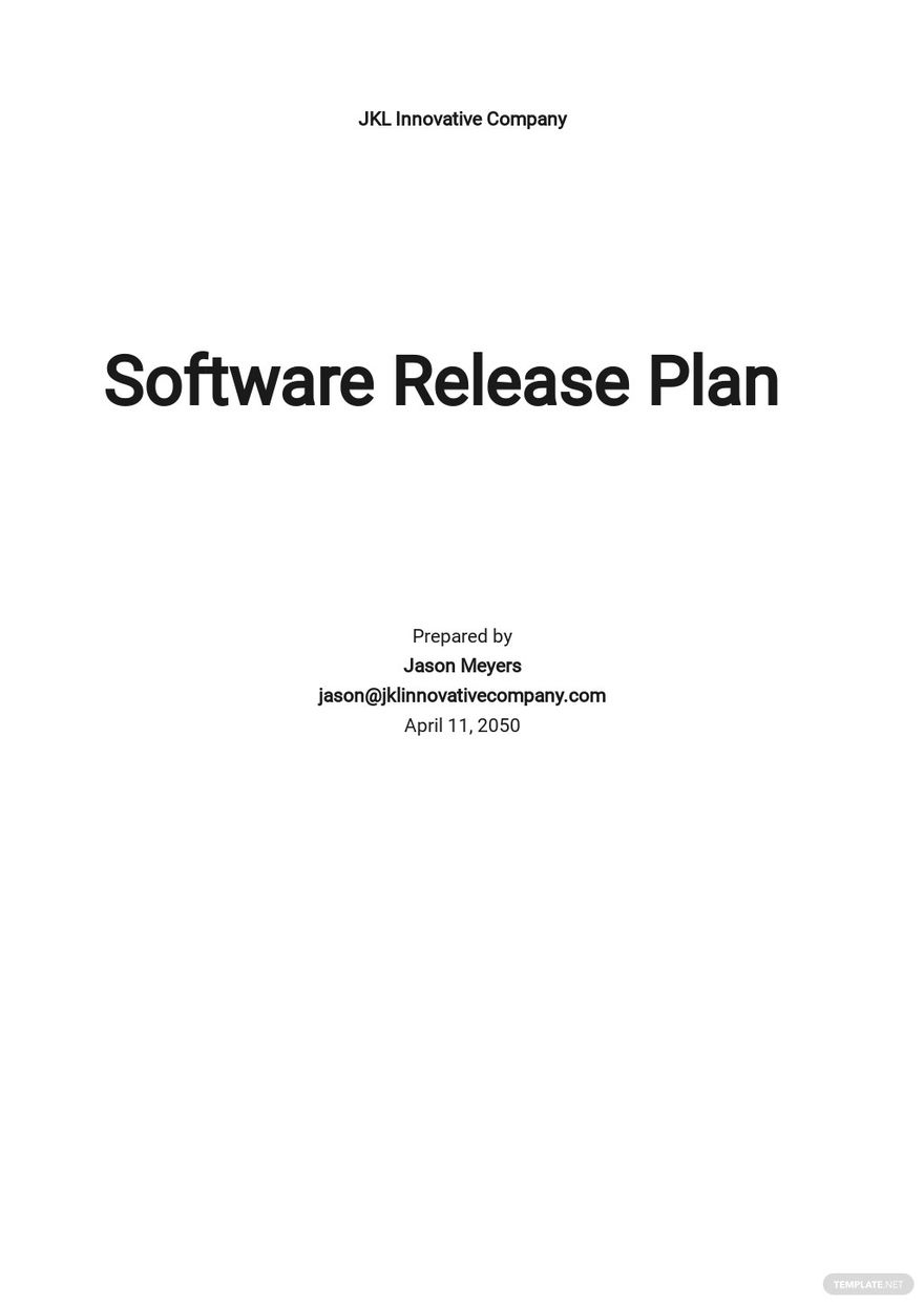 Release Management Plan Template in Google Docs, Word | Template.net